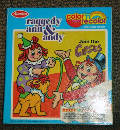 Raggedy Ann and Andy Join the Circus Recolor Book 1980
